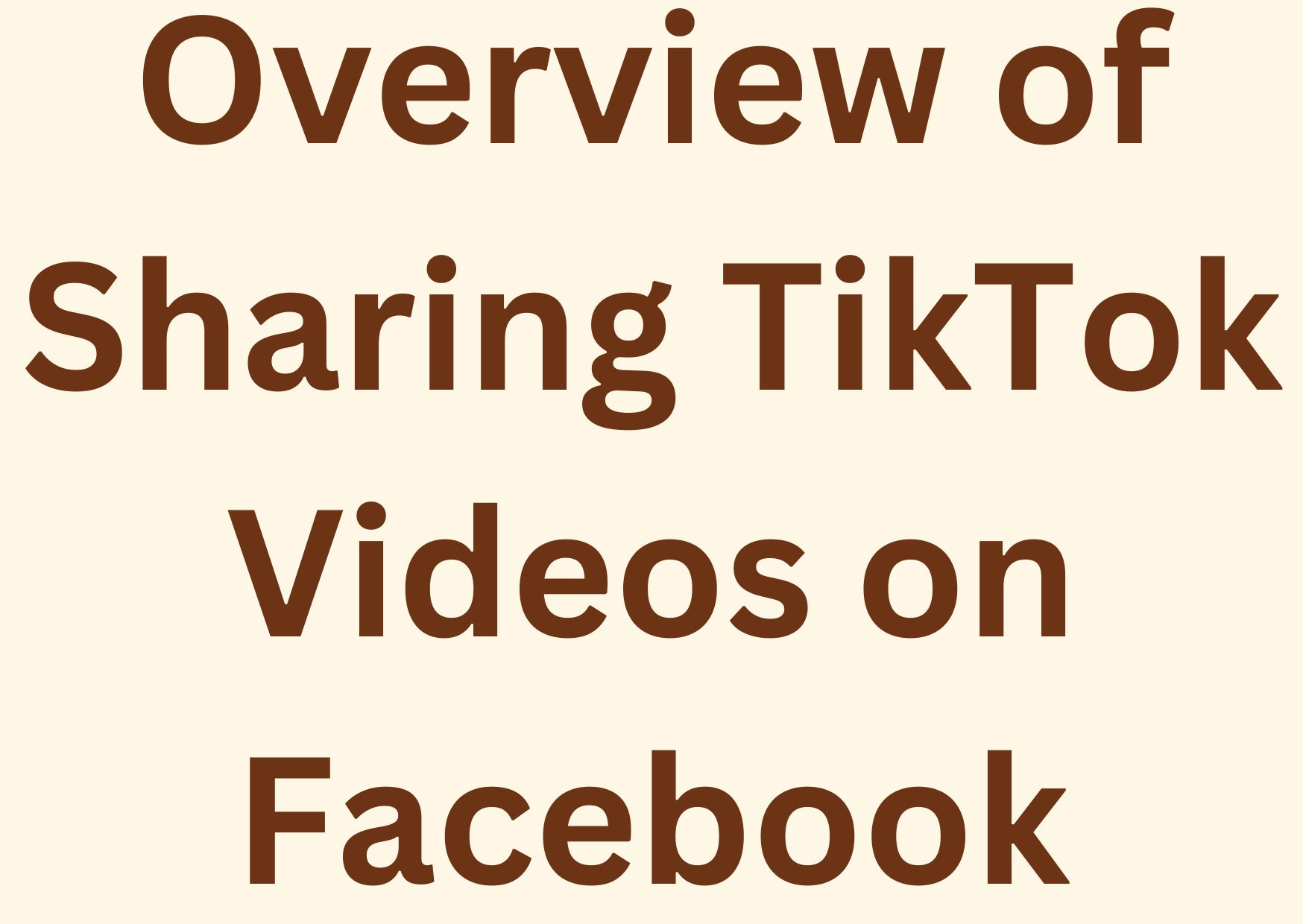 Can You Share a Tiktok Video on Facebook - Boostmeup